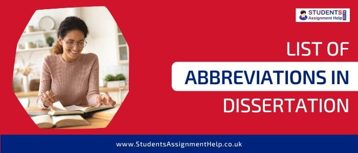List Of Abbreviations In The Dissertation Meaning And Examples